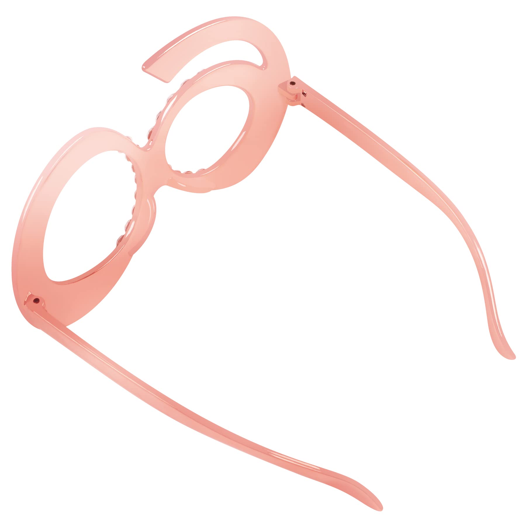 60th Birthday Glasses - 6 Pairs Rose Gold 60 Years Old Glasses with Rhinestones Frame, Funny Plastic Costume Photo Booth Props for 60th Anniversary Party Decorations