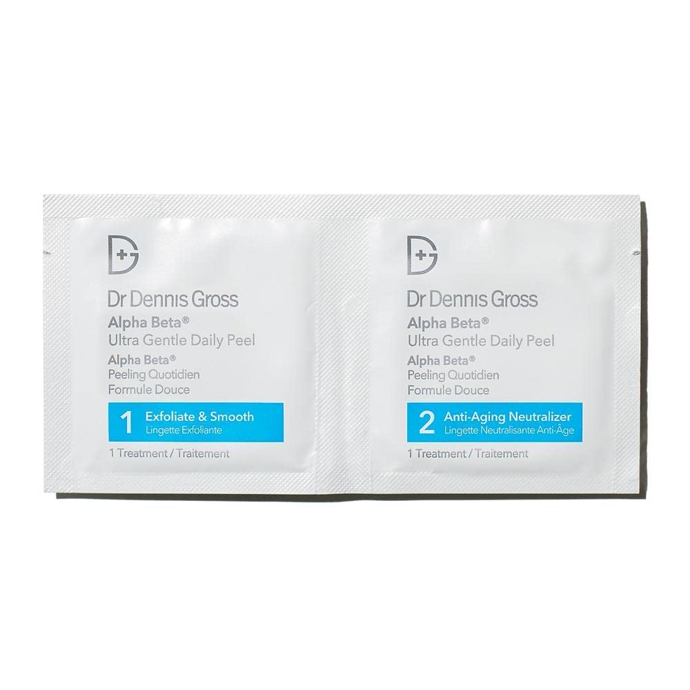 Dr. Dennis Gross Alpha Beta Ultra Gentle Daily Peel: for Dehydrated or Sensitive Skin, Uneven Tone or Texture, Fine Lines or Enlarged Pores (30 Treatments)