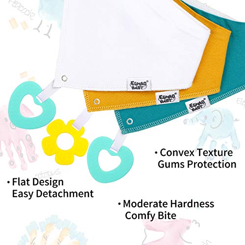 Udolove Baby Bandana Drool Bibs Unisex for Teething and Drooling - 8 Pack Super Soft Absorbent Bibs with Teething for Boys