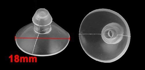 bnafes 18mm/0.7" Furniture Desk Glass Transparent Anti-Collision Suction Cups Sucker Hanger Pads for Glass Plastic Without Hooks, Pack of 10