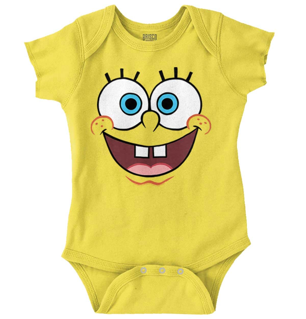 Nickelodeon SpongeBob SquarePants Baby Boys Short Sleeve Bodysuit for Infant – Yellow