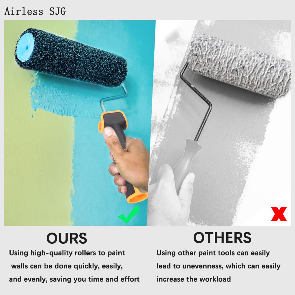 Airless SJG-9" Drywall Compound Roller Cover | Drywall Texture Roller Brush (1 Piece)