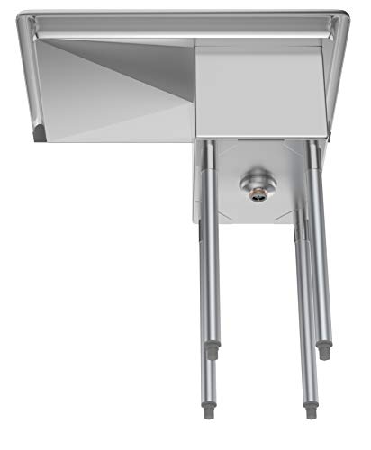 KoolMore 1 Compartment Stainless Steel Commercial Kitchen Prep & Utility Sink with Drainboard - Bowl Size 12" x 16" x 10"