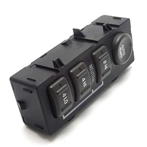4WD Wheel Drive Switch 4x4 Transfer Case Selector Dash Switch for Chevrolet Silverado/Avalanche/Suburban 1999-2002, GMC Sierra/Yukon 1999-2002, Cadillac Escalade(EXT) 2002, Replace OE# 19168767