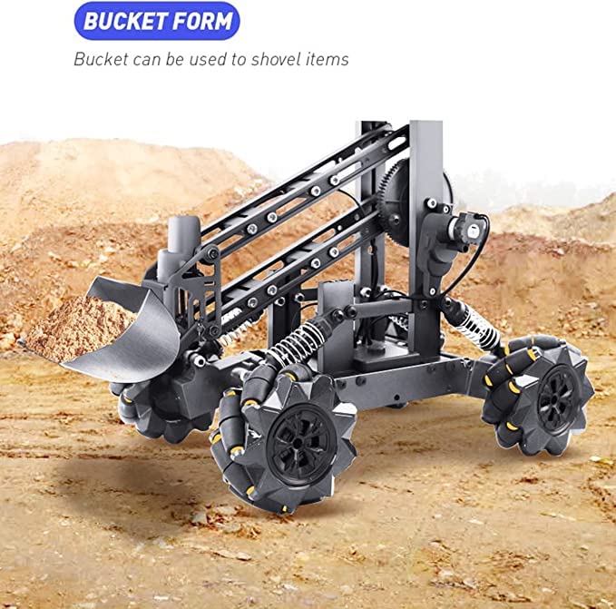 AIROKA Robot Arm Kits and Remote Control Excavator ,2-in 1 Science Kits,Promotes Kids' Interest in STEM,Electronic Programming Toy DIY Robotics, for Kids Age 8-12, for Boys/Girls.