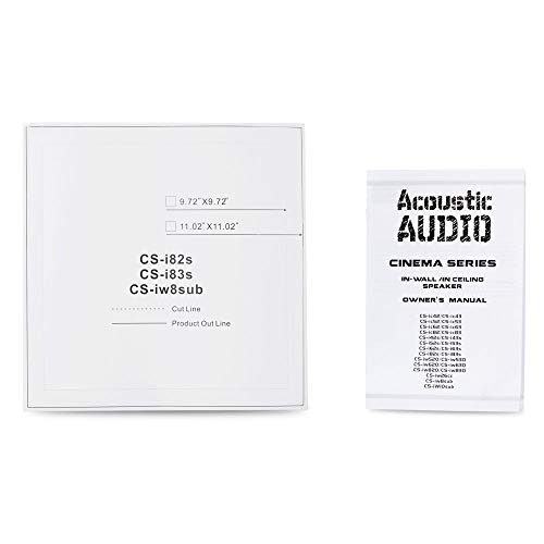 Acoustic Audio CS-I83S-2PR 300 Watt 8" 3-Way Home Theater in-Wall/Ceiling Speakers (2-Pair)