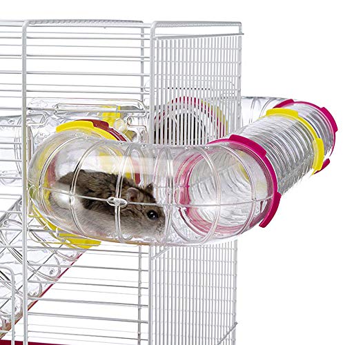 Ferplast Laura Small Hamster Cage | Fun & Interactive Cage Measures 18.11L x 11.61W x 14.8H & Includes All Accessories