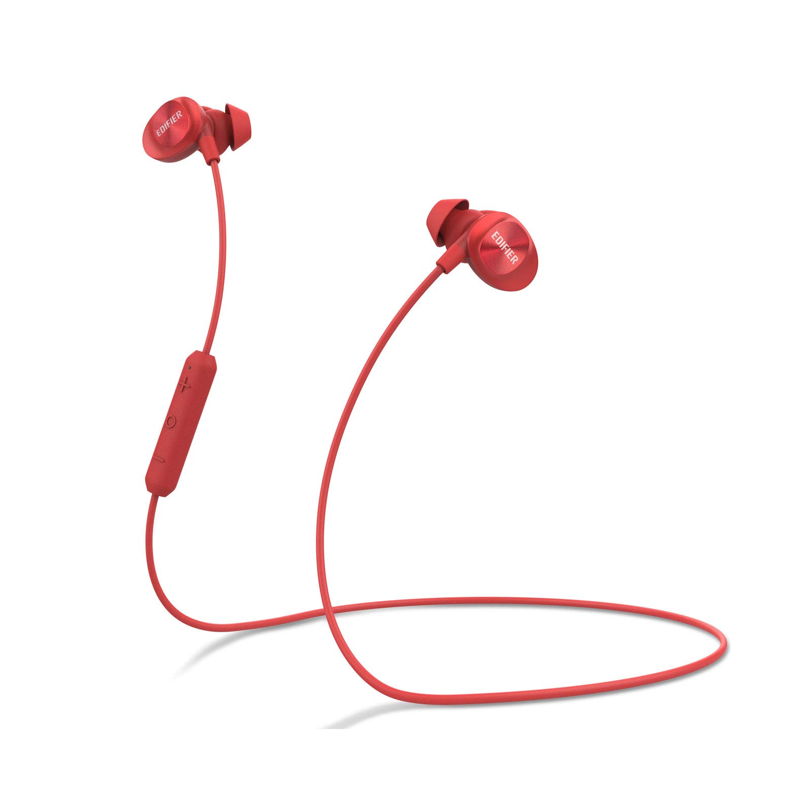 Edifier W285BT Wireless Sports Headphones - Bluetooth 4.2 Headset IPX4 Sweat Splash Proof in-Ear Earphones with AAC Support - Red