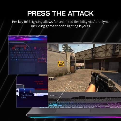 ASUS ROG Strix G17 Gaming Laptop, 17.3” QHD 240Hz Display, AMD Ryzen 9 7845HX, GeForce RTX 4060, 64GB DDR5 RAM, 4TB PCIe SSD, 4-Zone RGB Backlit Keyboard, WiFi 6E, Win 11 Pro, Gray, 32GB USB Card