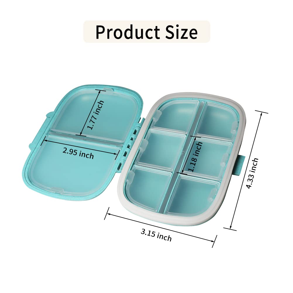 8 Compartments Pill Organizer, Pill Container, Medicine Organizer, Travel Pill Box 7 Day, Pill Dispenser, Pill Case, Pill Box, Weekly Pill Organizer, Pill Holder, Daily Pill Box Organizer