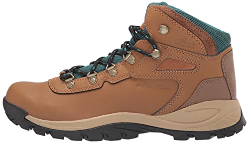 Columbia Women's Newton Ridge Plus Hiking Shoe, Elk, River Blue, 8