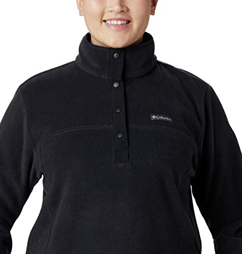 Columbia Women's Benton Springs 1/2 Snap Pullover, Black, X-Small