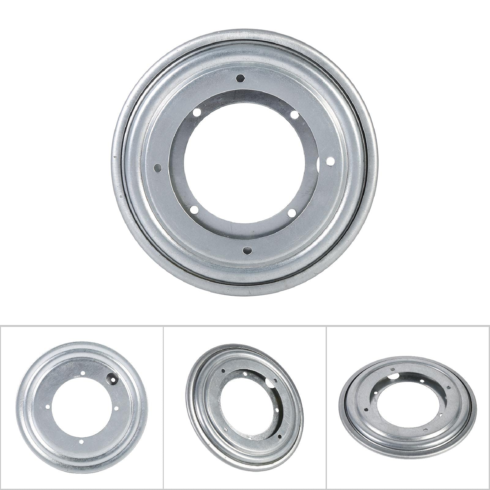 4 Types Turntable Steel Ball Bearing, Heavy Duty Round Shape Galvanized Lazy Susan Turntable Bearing Rotating Swivel Plate Lazy Susan Parts for Kitchen Base Turn Dining Table (8 Inch-Silver)