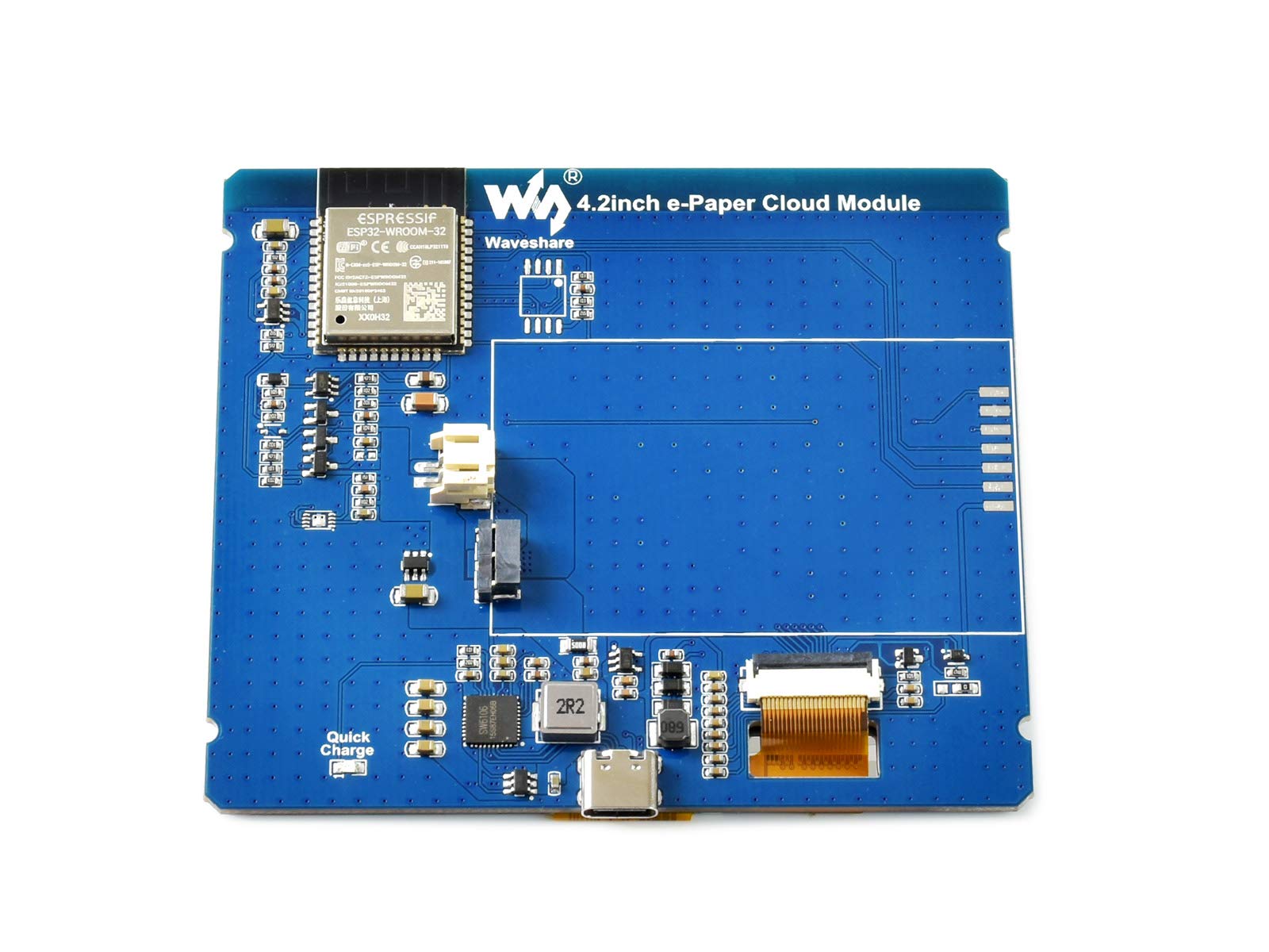waveshare 4.2inch E-Paper Cloud Module 400ร300 Pixels with Low Power Consumption WiFi Connectivity Wide Viewing Angle