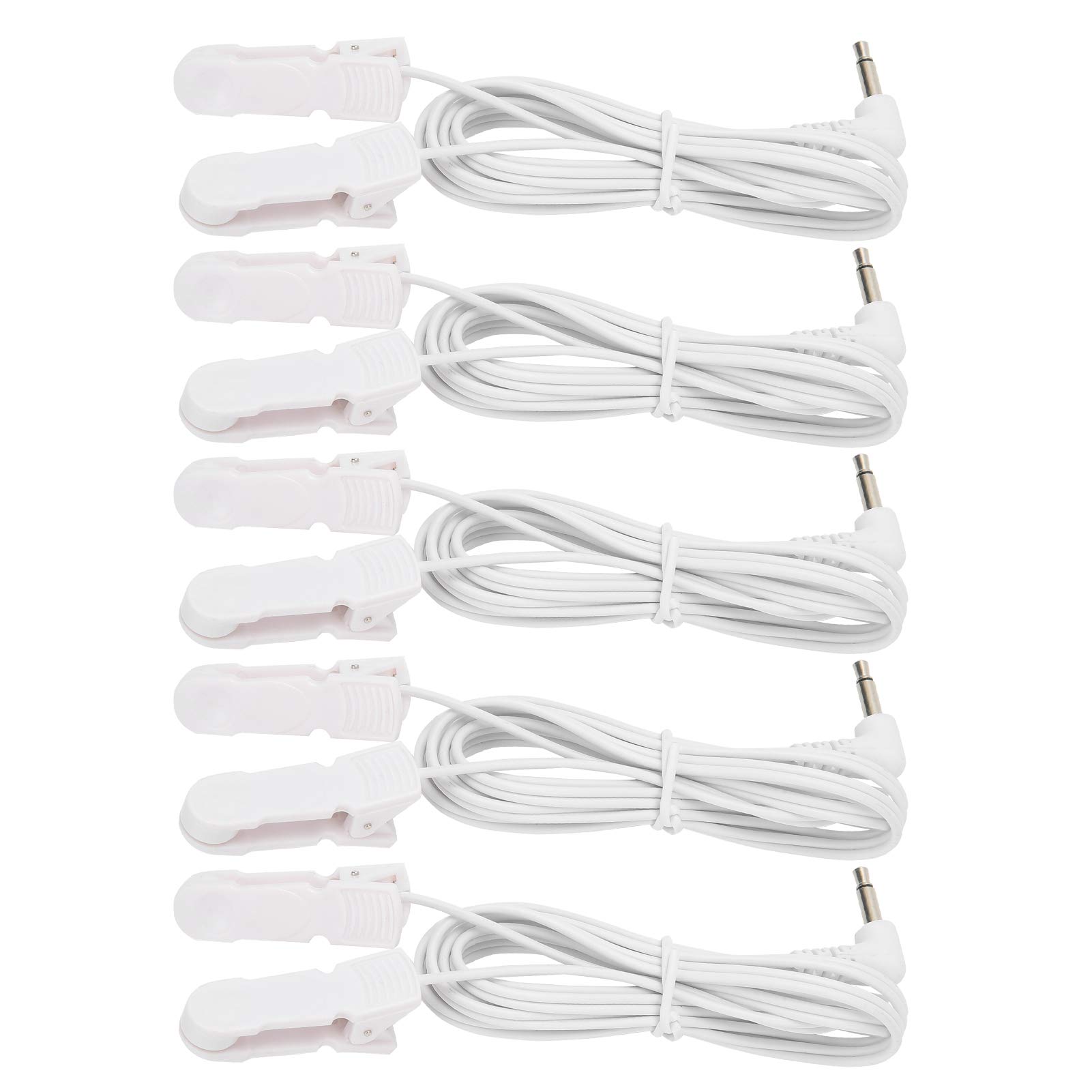 Sonew 5pcs / bag 3.5mm TENS Wire CableEar Clip Electrode Lead Wires Cable for TENS Unit Physiotherapy Machine