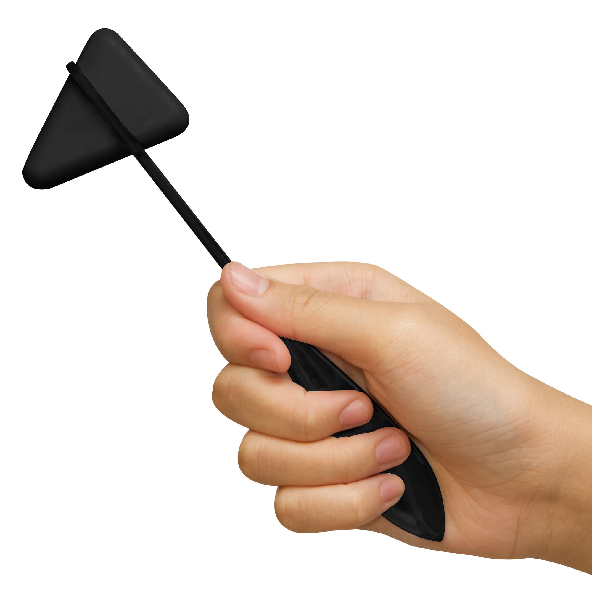 DEXSUR Taylor Tomahawk Reflex Hammer – 8" Chrome-Plated Handle, Durable PVC Bumper, Stainless Steel, Accurate Reflex Testing Tool for Medical Professionals - Black
