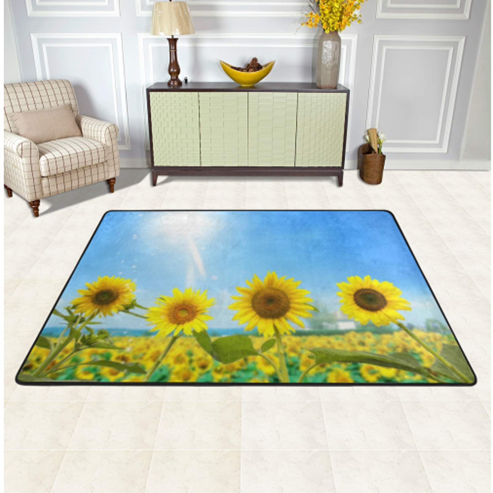 Custom Personalized Area Rug, Customized Photo Text Non-Slip Washable Floor Rug Carpet Indoor Outdoor for Bedroom Room Garden Office, Bathroom Home Decorative (31.5"x47")