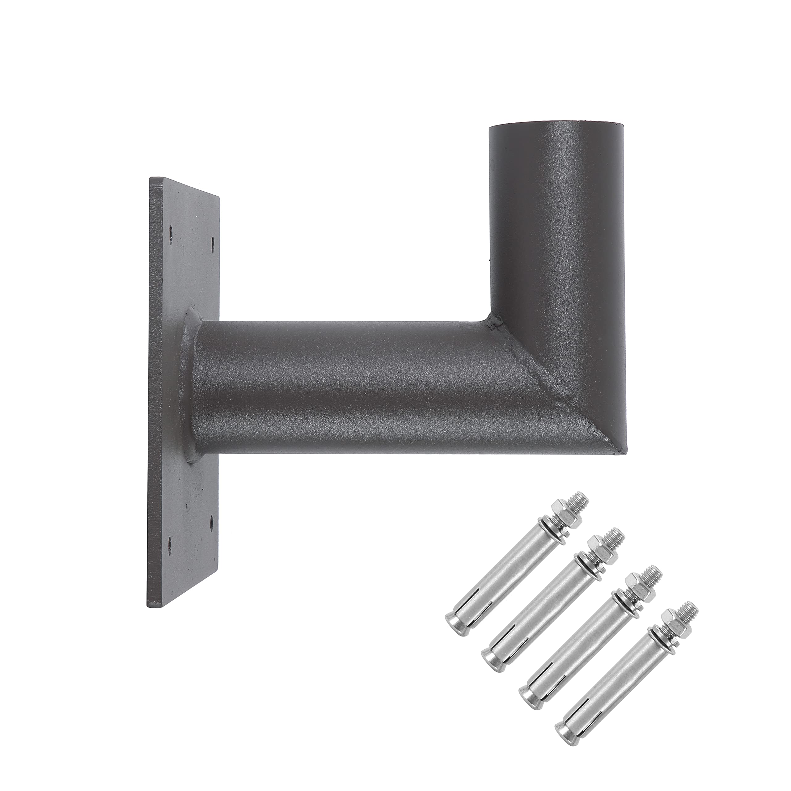 Wall Mount L Shape Bracket for Slip Fit Light LED Parking Lot Lights Shoebox Pole Lighting for Street Area Stadium (2 3/8inch-90 Degree Angle)