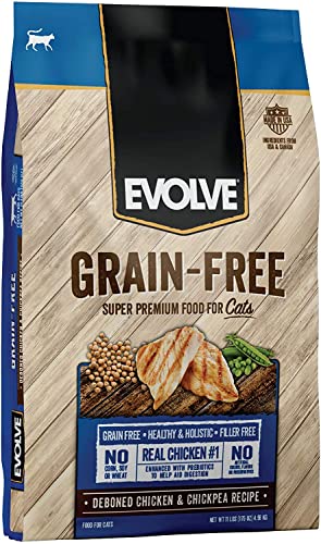 Evolve Pet Food Grain Free Deboned Chicken, Pea and Vegetable Recipe Cat Food Grain Free Deboned Chicken, Pea, and Veggies 3 Pound (Pack of 1)