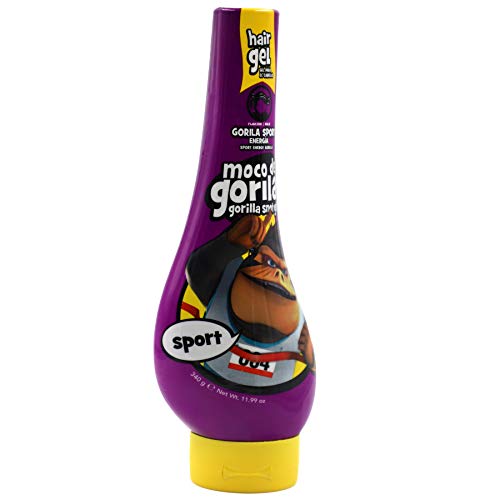 Moco de Gorila Sport Squizz, Hair Styling Gel, Long-Lasting Hold, Reactivatable with water, 3-Pack of 11.92 Oz Each, 3 Squeezable Bottles.