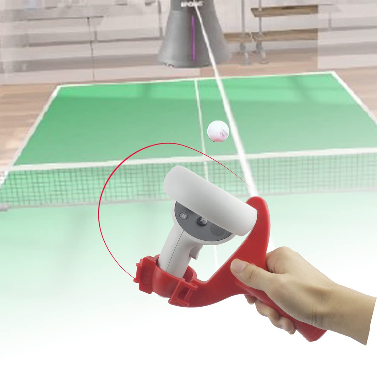 CNBEYOUNG Table Tennis Paddle Grip Handle Compatible with Quest 2 Touch Controllers, Professional Quest 2 Accessories for Better Experience to Play Eleven Table Tennis VR Game(Pair)