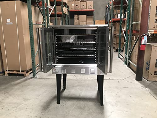 Commercial Convection Oven, Natural Gas or Propane, 54000 BTU, Single Deck, Four Legs, Restaurant Kitchen Bakery COG-1