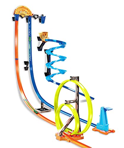 Hot Wheels Track Builder Track Set Vertical Launch Kit, 50-in Tall, 36 Component Parts & 1:64 Scale Toy Car [Amazon Exclusive]