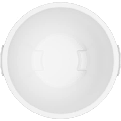 Carlisle FoodService Products Bronco White 10 Gallon Round Waste Bin Trash Container - 84101002 - Pack of 6