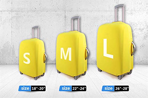 BIGCARJOB Travel Dust-proof Suitcase Cover Sunflower Print Clear Luggage Cover Protector Tsa Approved for 30-32inch