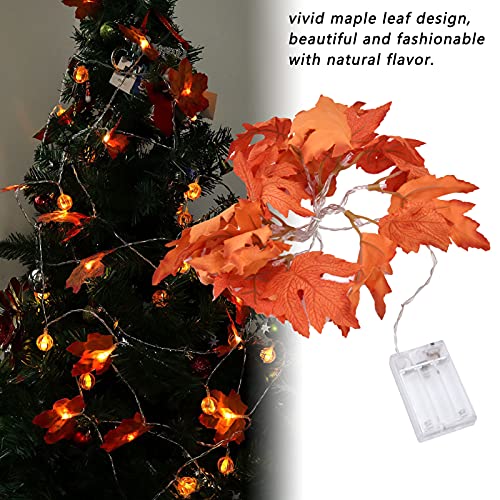 CUTULAMO String Light, Decorative Maple Leaves String Light Vivid Beautiful for Homes Gardens Courtyards Halloween Decoration