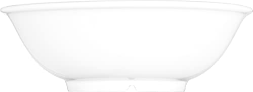 Carlisle FoodService Products Plastic Serving Bowl, Footed Bowl for Restaurants, Hospitals, 36 Ounces, White, (Pack of 12)