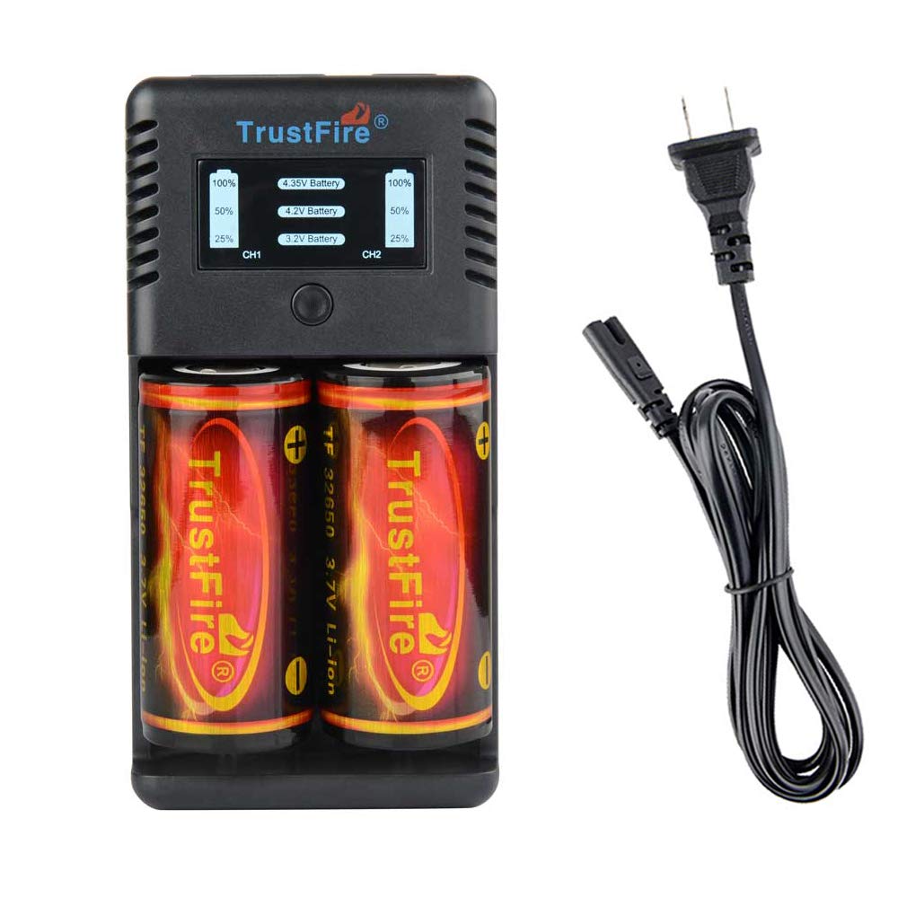 TrustFire TR-019 32650 Battery Charger - 2 Slots for Li-ion IMR LiFePO4 10440 14500 16340 18650 26650 32650