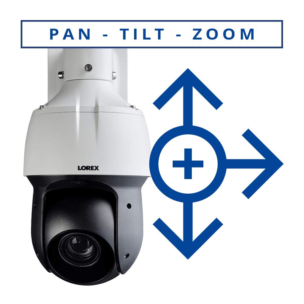Lorex Fusion 2K HD IP Metal Security Camera β Indoor & Outdoor Surveillance HDR PoE System with Pan Tilt Zoom (PTZ), Color Night Vision, Weatherproof IP66 β 12x Optical Zoom & 16x Digital Zoom