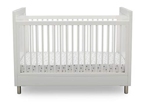 Delta Children Simmons Kids Avery 3-in-1 Convertible Crib with Toddler Rail, Greenguard Gold Certified, Bianca WhiteâŚ