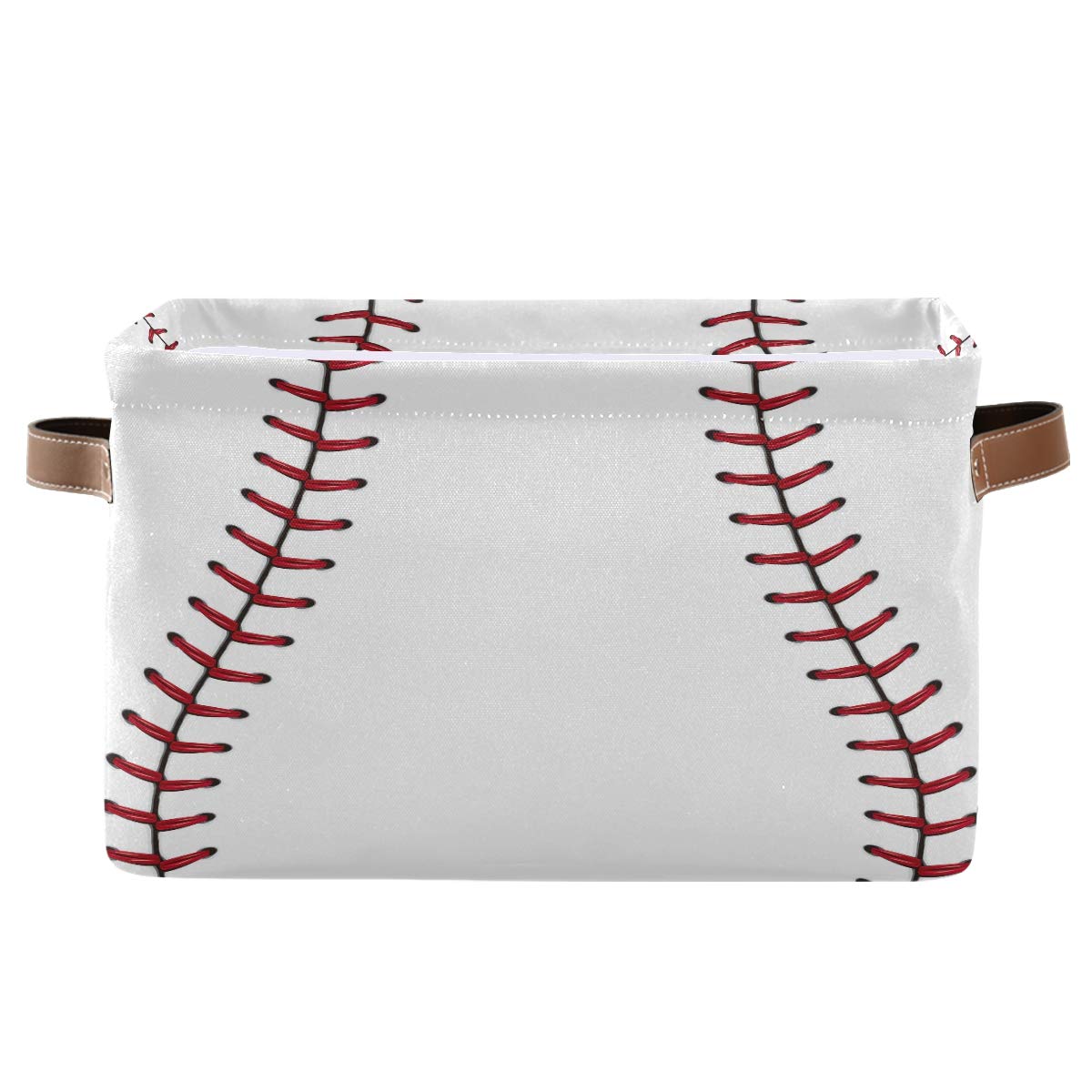 Storage Basket Cube Baseball Laces Large Collapsible Toys Storage Box Bin Laundry Organizer for Closet Shelf Nursery Kids Bedroom,15x11x9.5 in,1 Pack