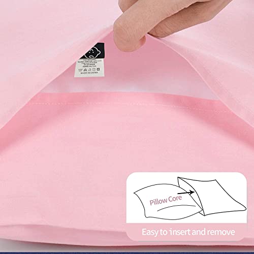 Aisawate Toddler Pillow with Pillowcase - 13X18 Soft Organic Cotton Travel Pillows for Sleeping - Machine Washable - Toddlers, Kids, Child - Perfect for Toddler Cot, Bed Set(Pink)