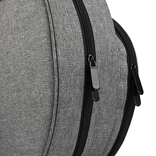 MIOKY Embroidery Bag for Cross Stitch Project, Embroidery Supplies Organizer Storage Portable Carrying Case Travel Tote for Embroidery Hoops,Floss,Cross Stitch Tools,Grey [Bag Only]