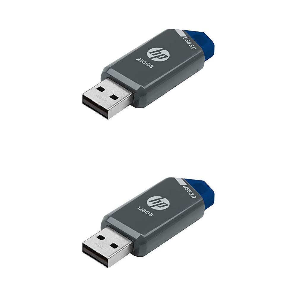 HP 256GB x900w USB 3.0 Flash Drive (P-FD256HP900-GE) with HP 128GB x900w USB 3.0 Flash Drive (P-FD128HP900-GE)