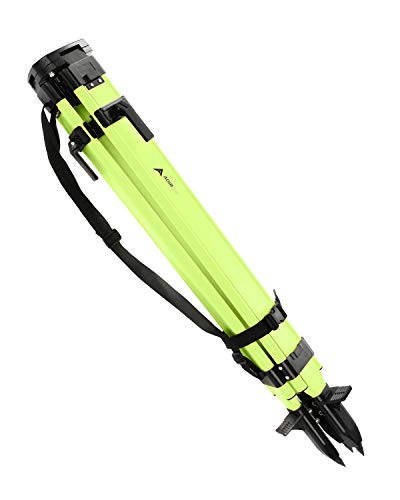 AdirPro High Visibility Universal Survey Tripod β Aluminum Laser Level Tripod β Transit Level Tripod - Quick Clamp - Heavy Duty Contractor Tripod 5/8β x 11β Thread (Green)