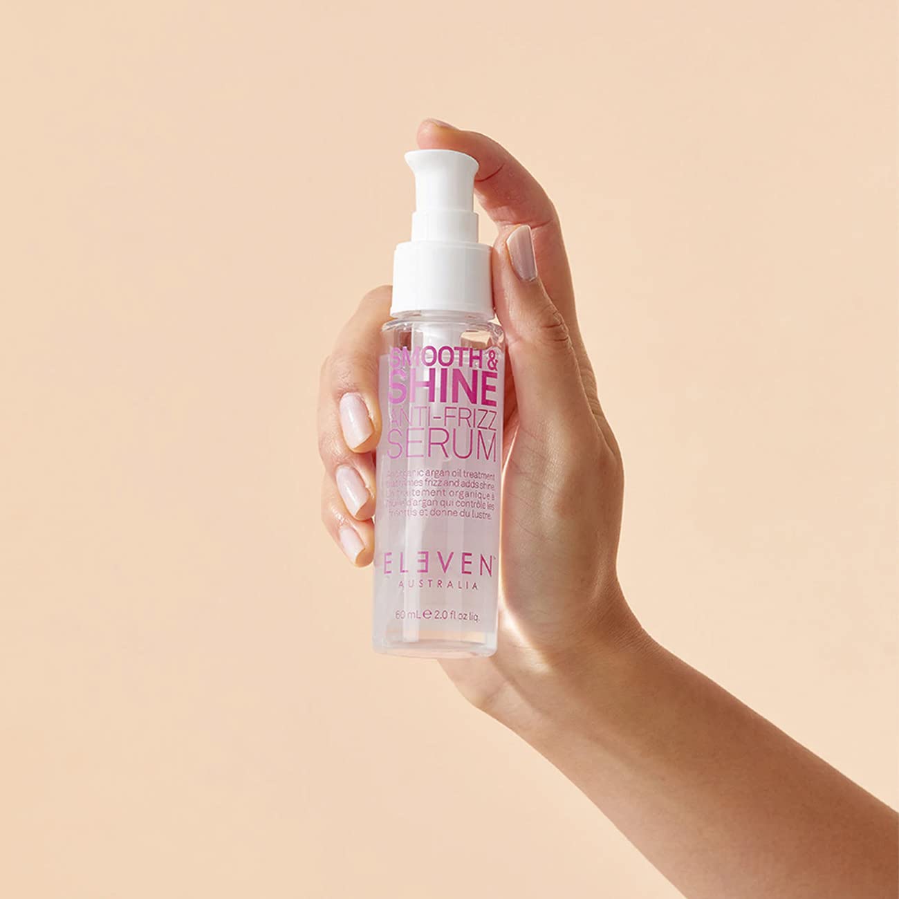 ELEVEN AUSTRALIA Smooth & Shine Anti-Frizz Serum Lightweight Treatment for All Hair Types - 2 Fl Oz