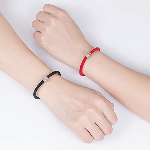 2pcs Cute Pig Weave String Rope Bracelets Happy Piggy Animal Bracelet for Women Men Couple Lovers