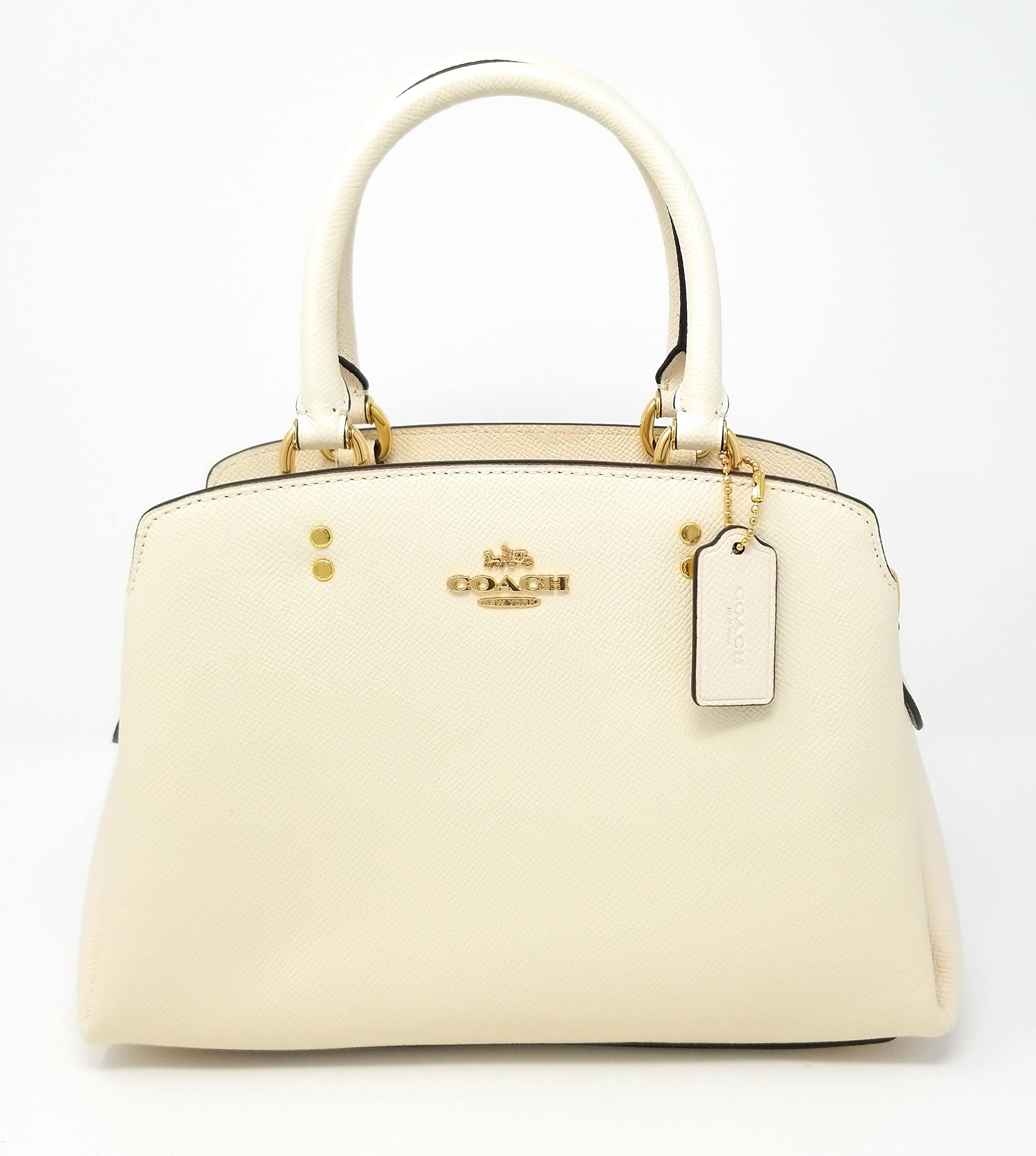Coach Women's Mini Lilly Carryall (Crossgrain Leather - Chalk - Khaki)