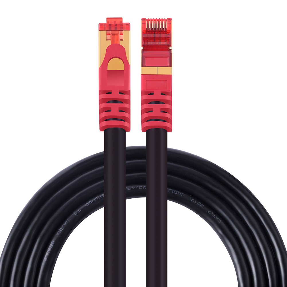 Ethernet Cable, ShineKee 30 Feet 26AWG Heavy-Duty Cat7 Networking Cord Patch Cable RJ45 10 Gigabit 600Mhz LAN Wire Cable STP for Modem, Router, PC, Mac, Laptop, PS2, PS3, PS4, Xbox, and Xbox 360