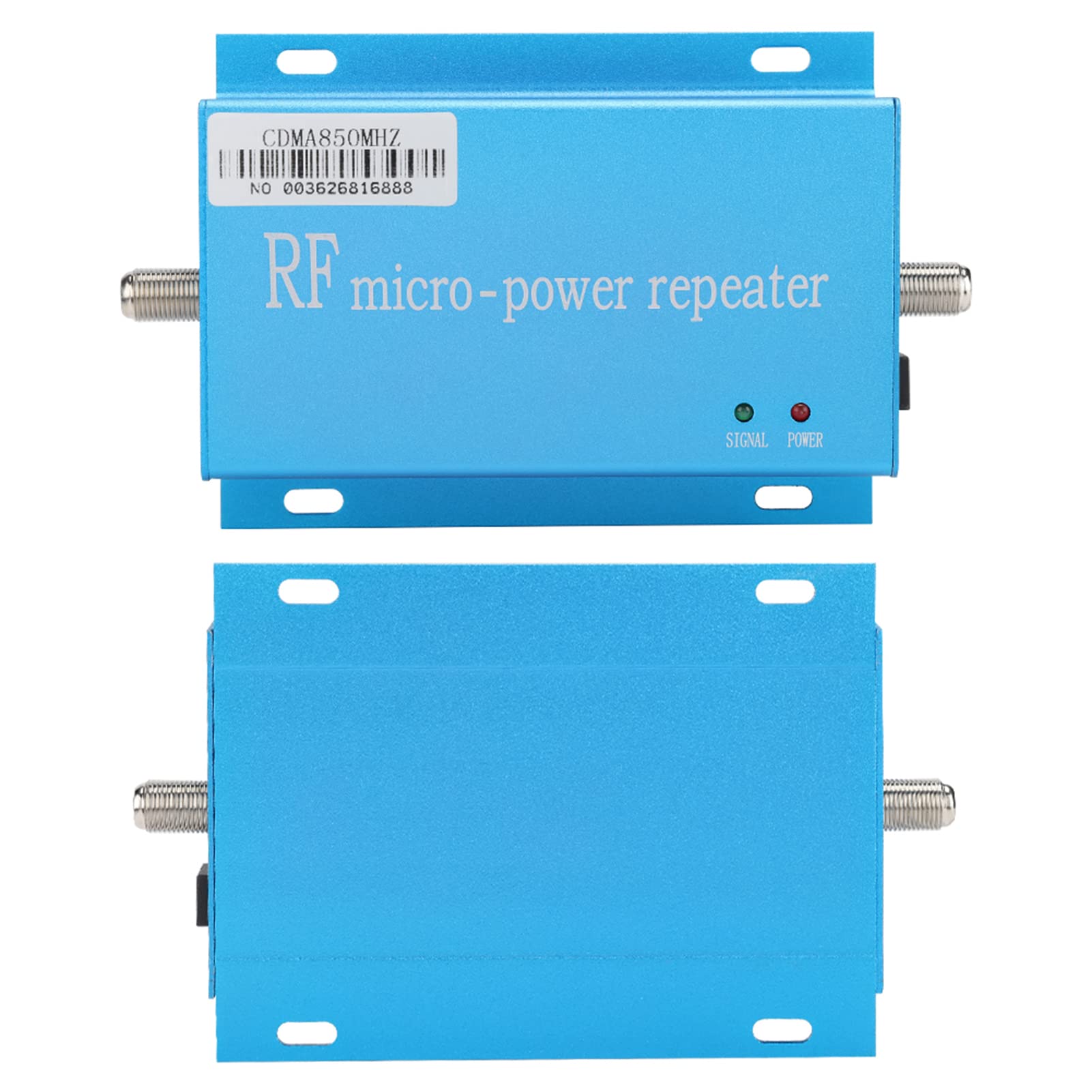 RF Micro Power Repeater Intensifier Amplifier Booster with Intelligent Chip Stable Performance and 10m Sucker Cable Small Antenna Set(US)