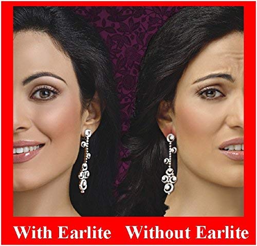 EarLite 240 (60 Ea X 4 Packs) Invisible Earring Ear Support Waterproof Patches in ZipLock Pouch - Made in USA