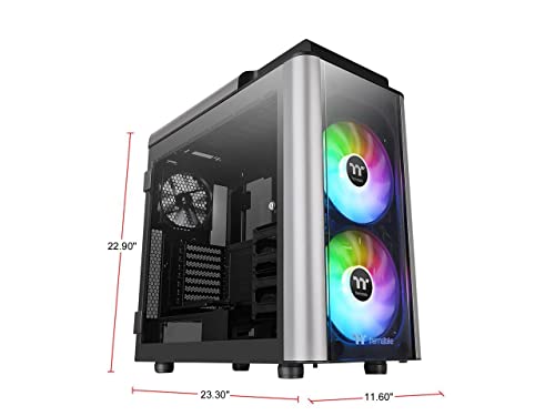 Thermaltake Level 20 GT Motherboard Sync ARGB E-ATX Full Tower Gaming Computer Case with 2 200mm ARGB 5V Motherboard Sync RGB Fans + 140mm Black Rear Fan Pre-Installed CA-1K9-00F1WN-02