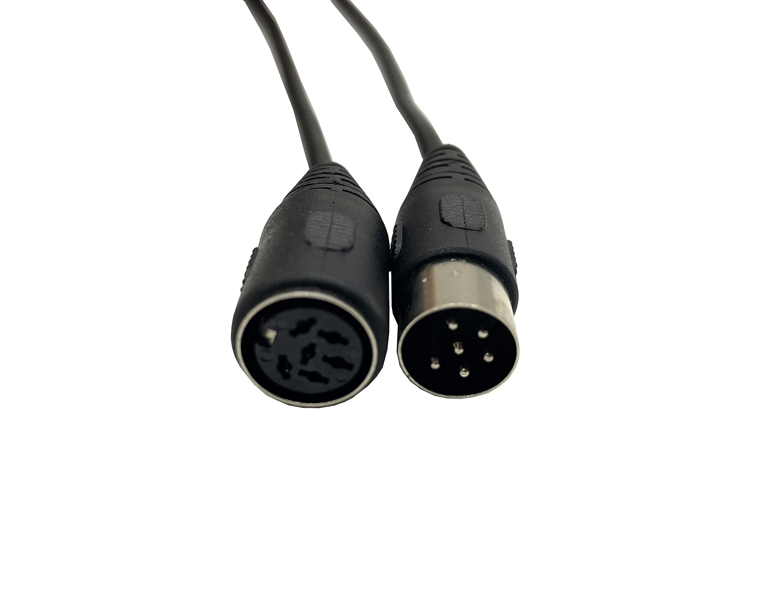 Dafensoy MIDI Cable, 6 Pin DIN MIDI Male to Female Extension Adapter Cord, for Microphone Recording, Mixing, and More (1.5M/5Ft)