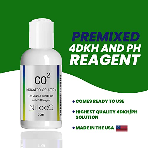 Glass CO2 Drop Checker β CO2 Monitor Kit for Aquarium Tank β Functional and Reliable β Transparent Drop Checker, 4dkh/pH Reagent Solution and Suction Cup