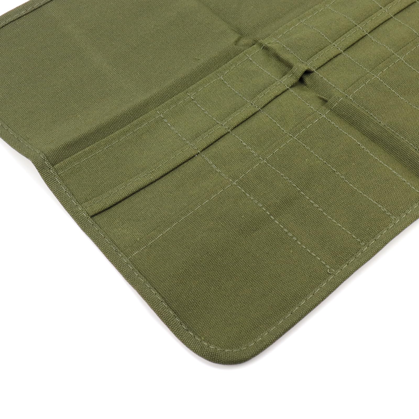 Pufguy Green Paint Brush Holder Roll up Pouch 22 Slots Paint Brush Holder Artist Paint Brush Roll up Bag Holder Canvas Pouch Case,16.54" L x 12.3" W