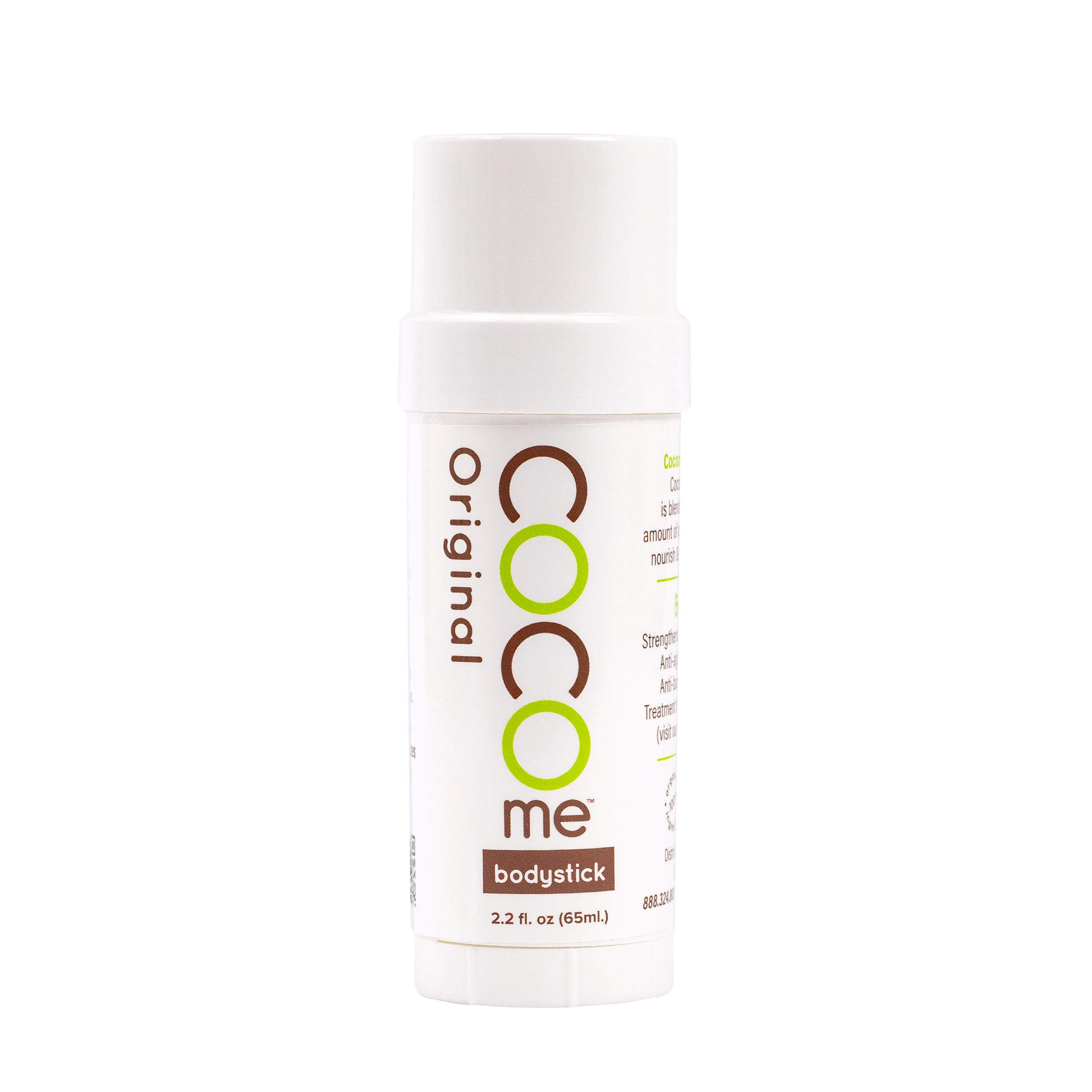 CocoMe Bodystick - 100% Organic Moisturizing Virgin Coconut Oil Solid Bar with Anti-aging Beeswax for Chemical, Preservative, and Fragrance-Free Skin Repair and Protection. Dermatologist recommended.